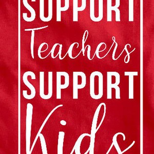 Red for Ed, Support Teachers, Support Kids, Teacher Shirt, Teacher ...