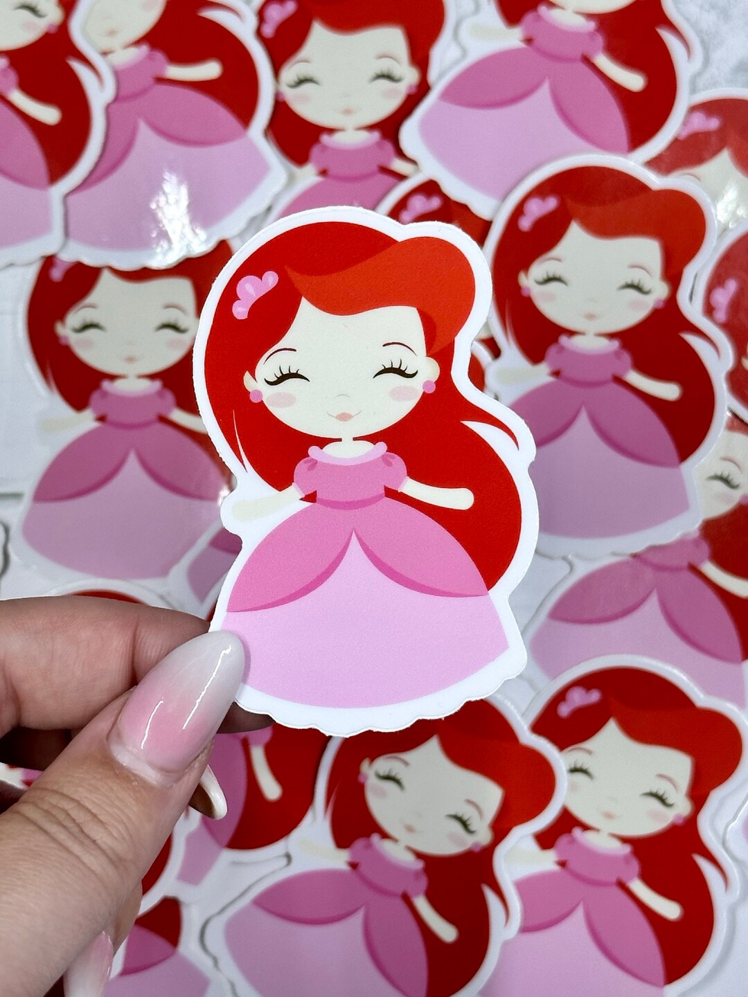 Chibi Ariel Sticker, Disney Ariel, the Little Mermaid, Princess Sticker ...