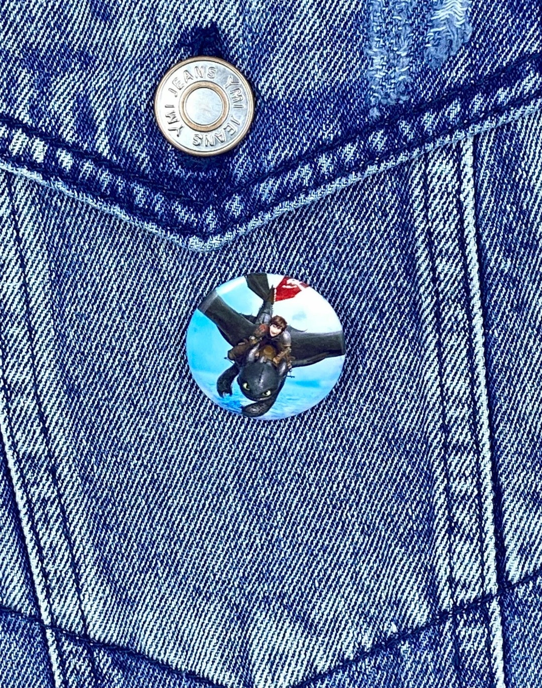 How to Train Your Dragon Toothless and Hiccup Button, HTTYD Button ...
