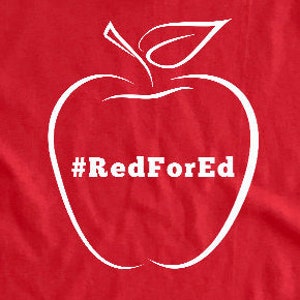 Red for Ed, Apple Shirt, Teacher Shirt, Teacher Strike, Support ...