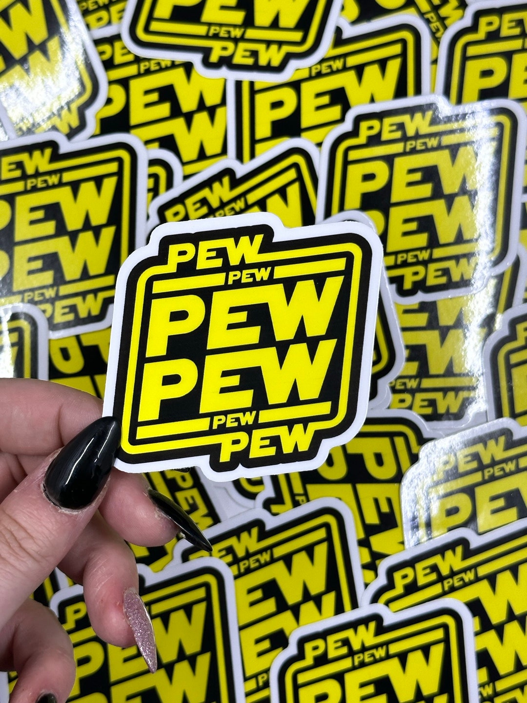 Star Wars Pew Pew Sticker, Star Wars Sticker, Pew Pew, Baby Yoda ...