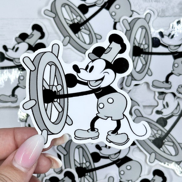 Mickey Mouse Steamboat Willie Sticker - Etsy