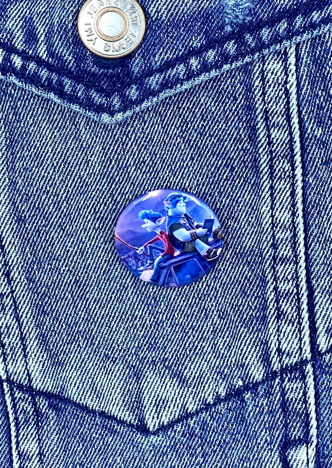 Onward Ian and Barley Button, Pixar Button, Onward Button, Disney ...