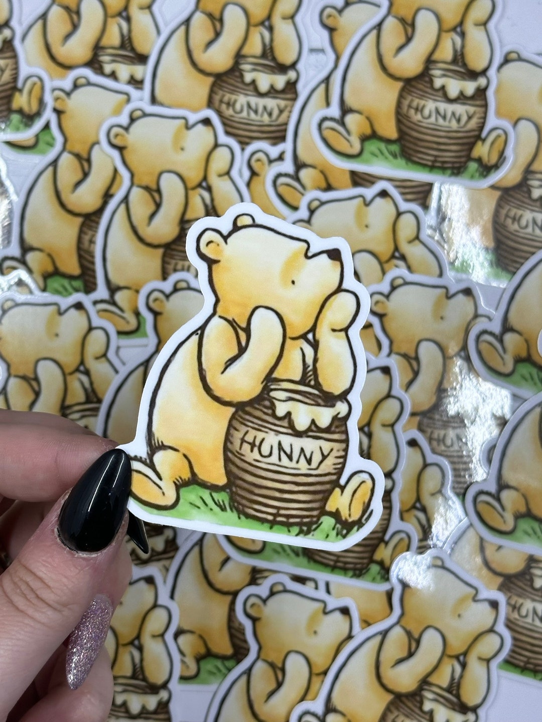 Vintage Winnie the Pooh Sticker, Pooh Bear Sticker, Hunny Sticker ...