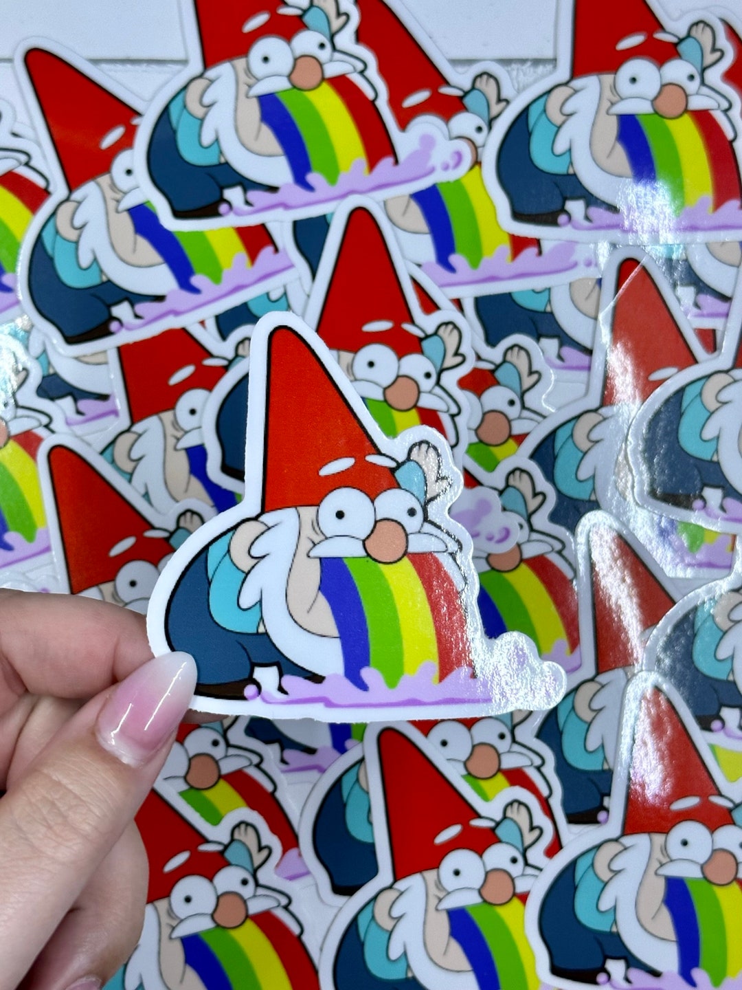 Gravity Falls Gnome Sticker, Gravity Falls Sticker, Vomiting Gnome ...