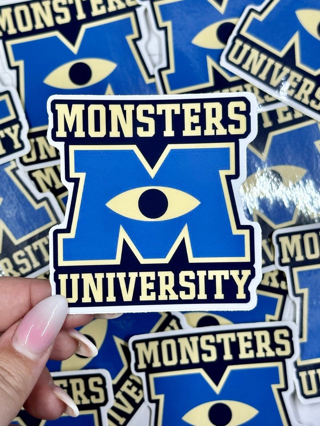 Pixar Monster University MU Sticker, Monster's Inc Sticker, MU Alumni ...