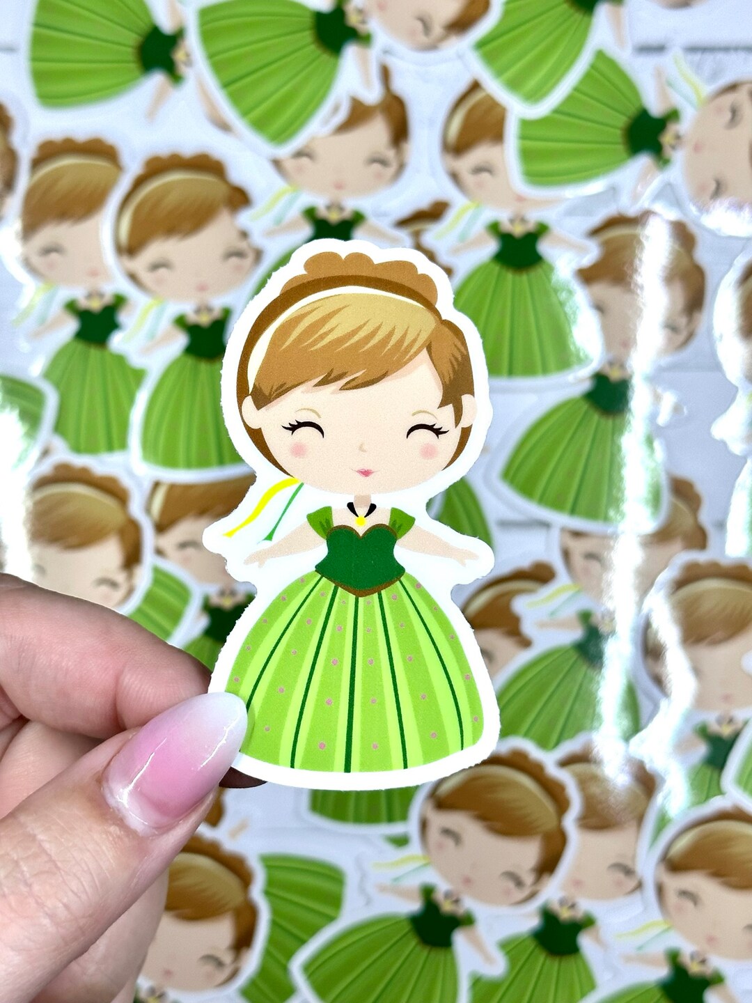 Chibi Princess Anna Sticker, Disney Anna, Frozen, Princess Sticker ...