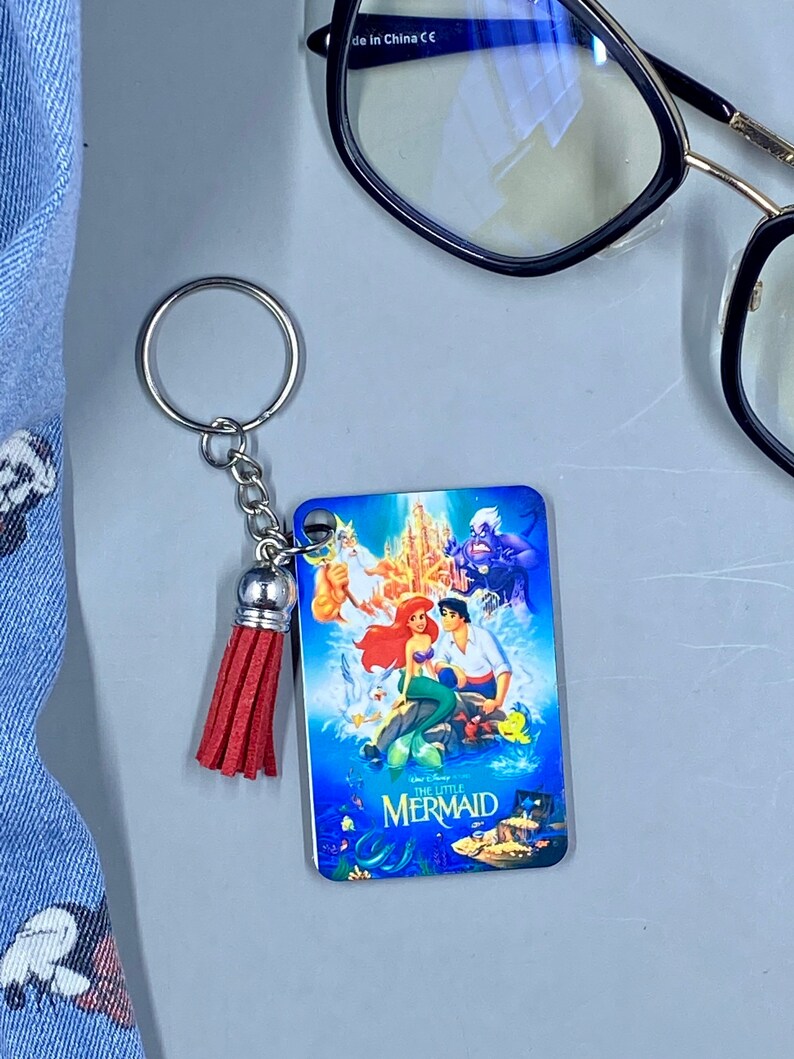 Classic Disney Little Mermaid Poster Keychain Little Mermaid | Etsy