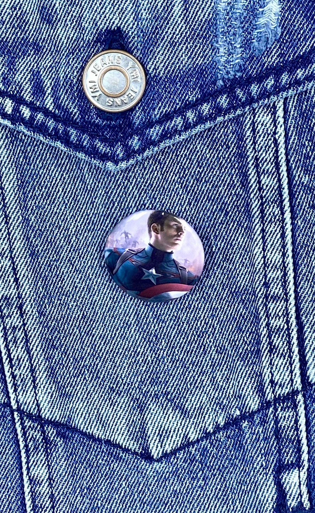 Captain America Button, Steve Rogers Button, Avengers Button, Marvel ...