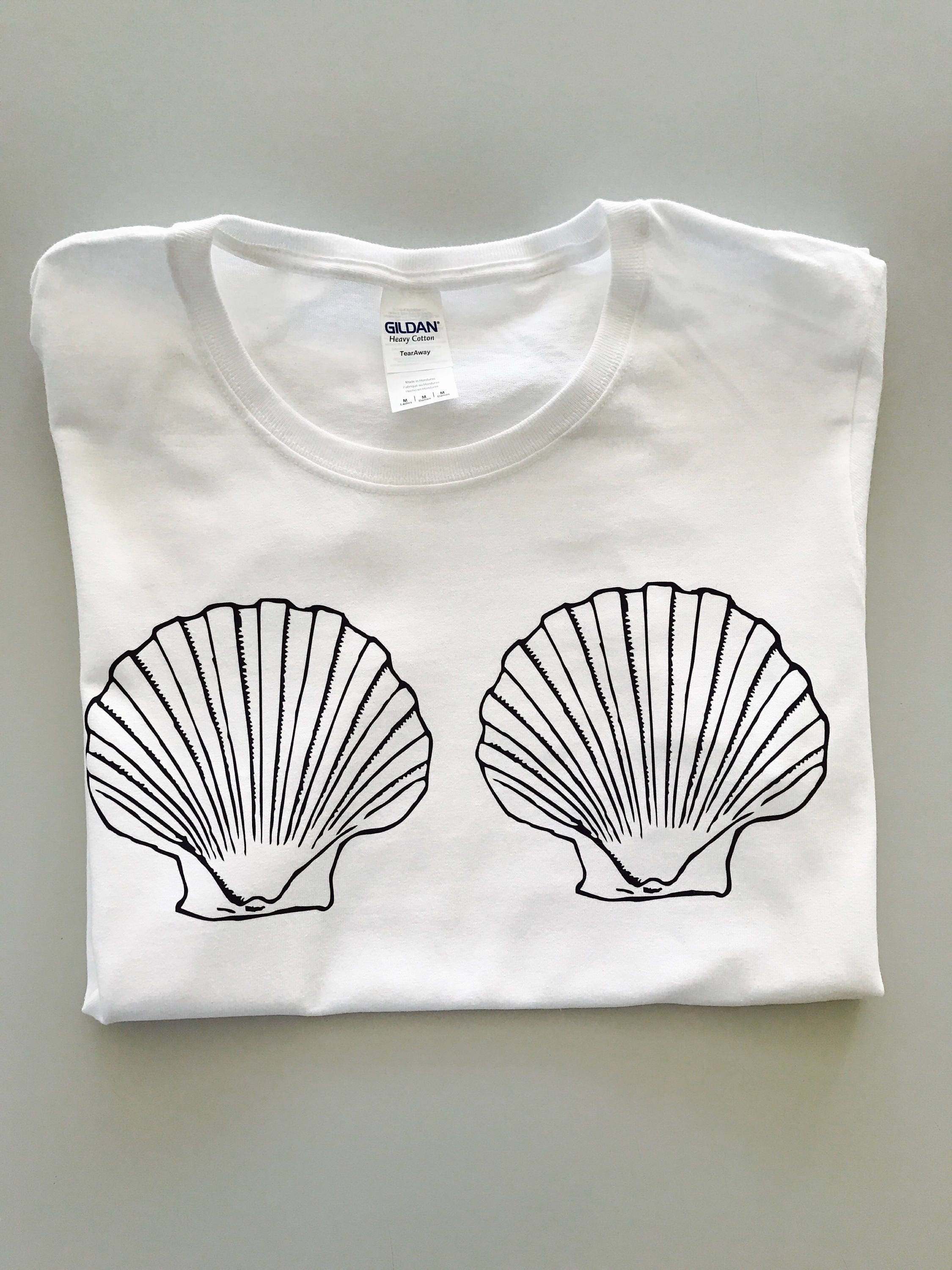 Sea Shell Bra Shirt Little Mermaid Ariel Shell Bra Summer | Etsy