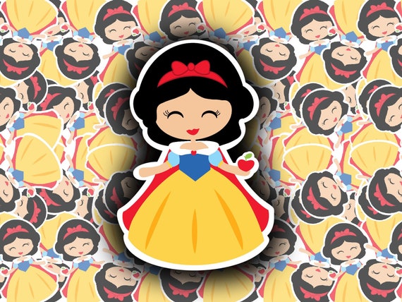 Chibi Snow White Sticker Disney Snow White Snow White | Etsy
