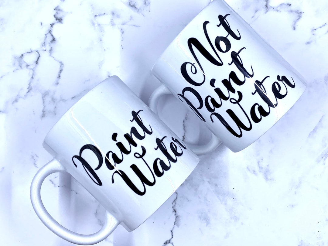 Not Paint Water 12oz Mug Set, Coffee Mug, Cafe Mug, Art Artist, Paint ...