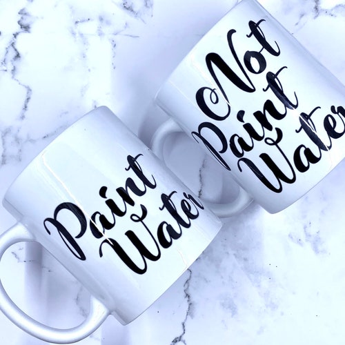 PAINT WATER/NOT Paint Water Splash Coffee Mug Paint Splatter | Etsy
