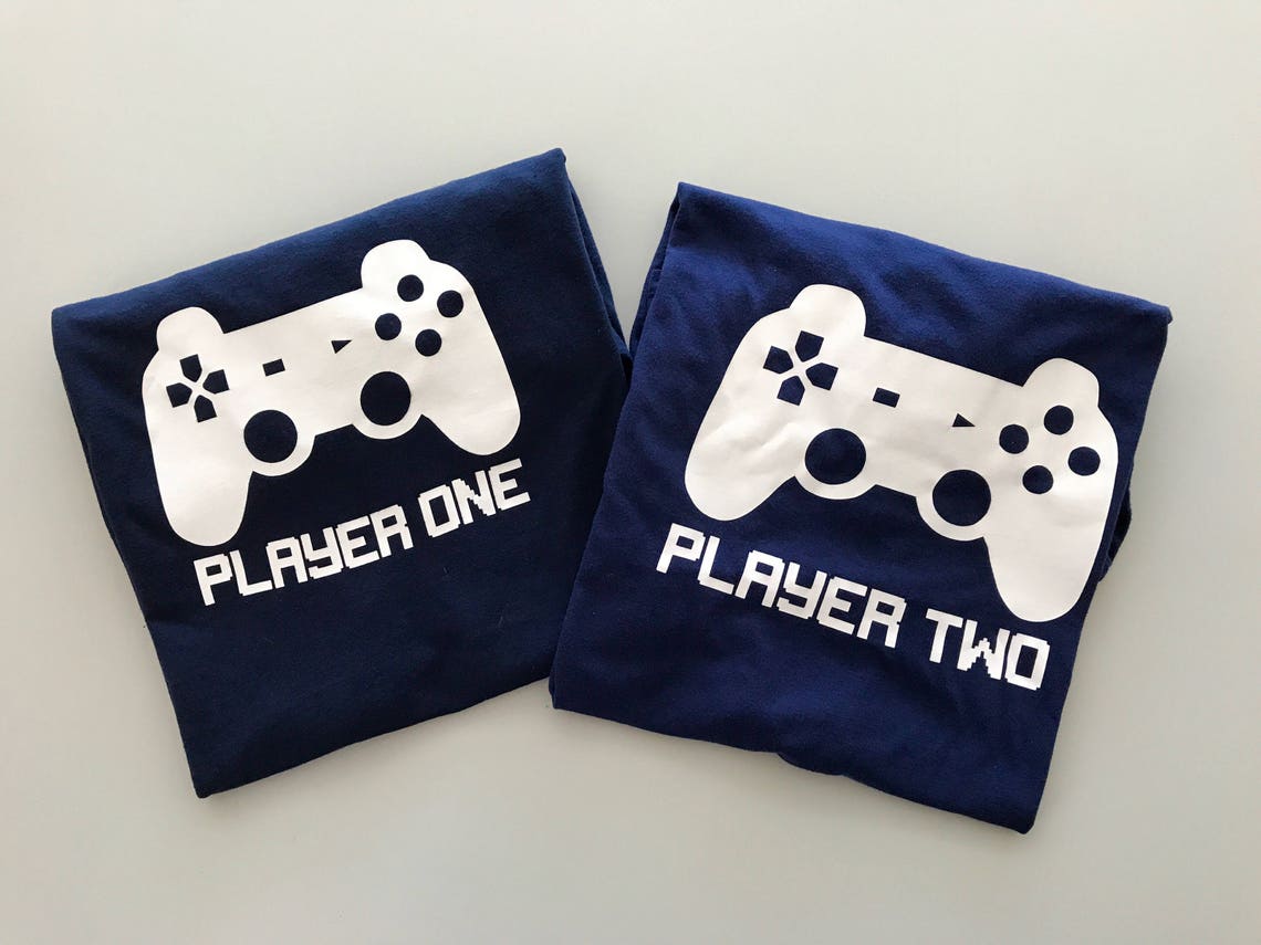 Player One and Player Two Couple Gamer Shirts, Matching Tees, Video ...