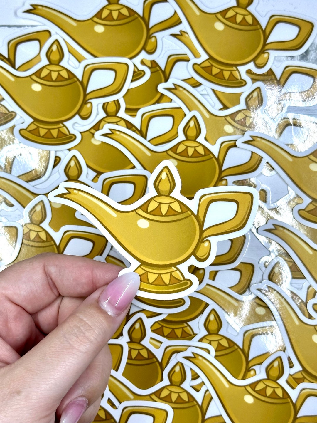 Aladdin Genie Lamp Sticker, Disney Sidekick Sticker, Princess Jasmine ...