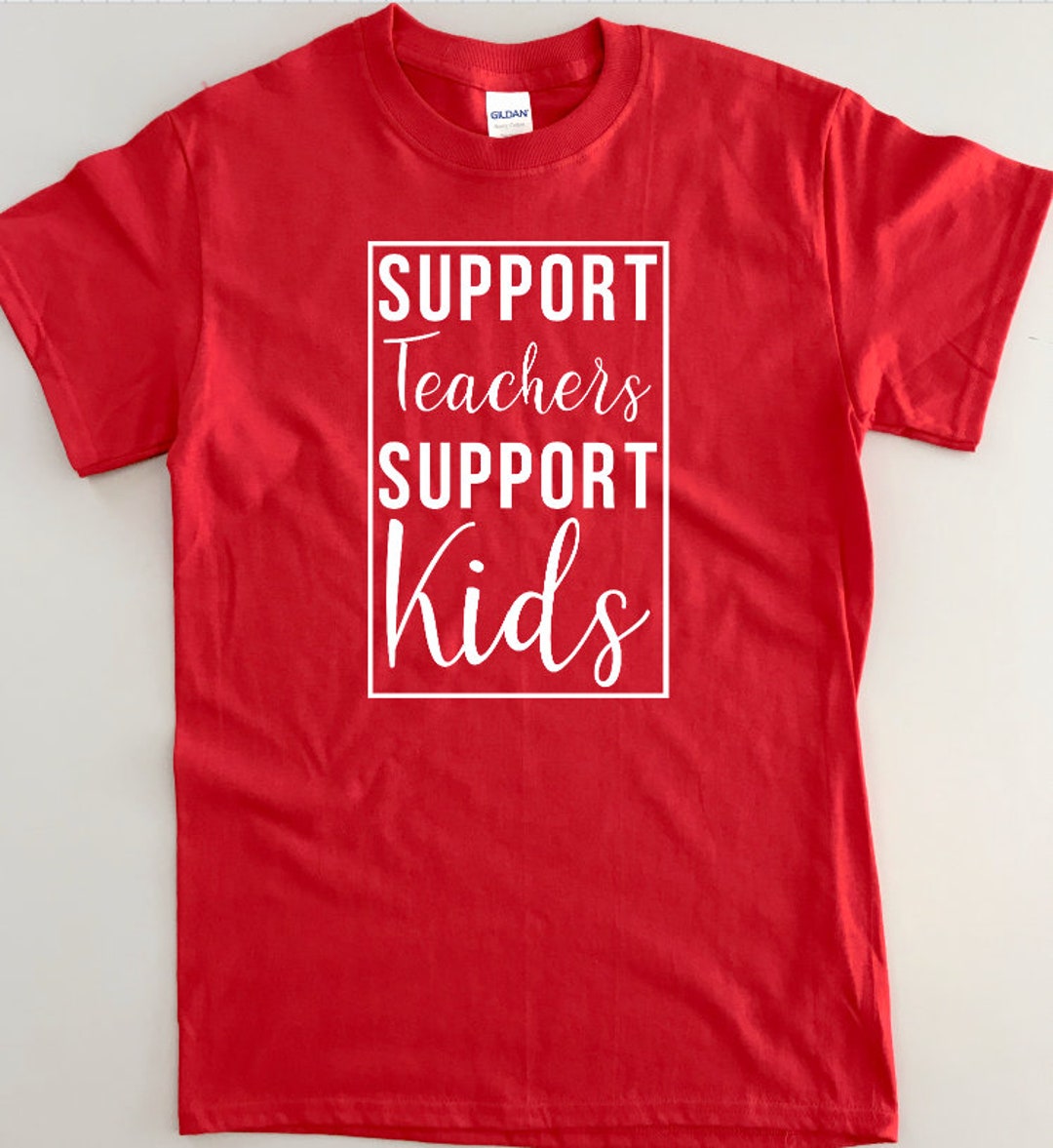 Red for Ed, Support Teachers, Support Kids, Teacher Shirt, Teacher ...