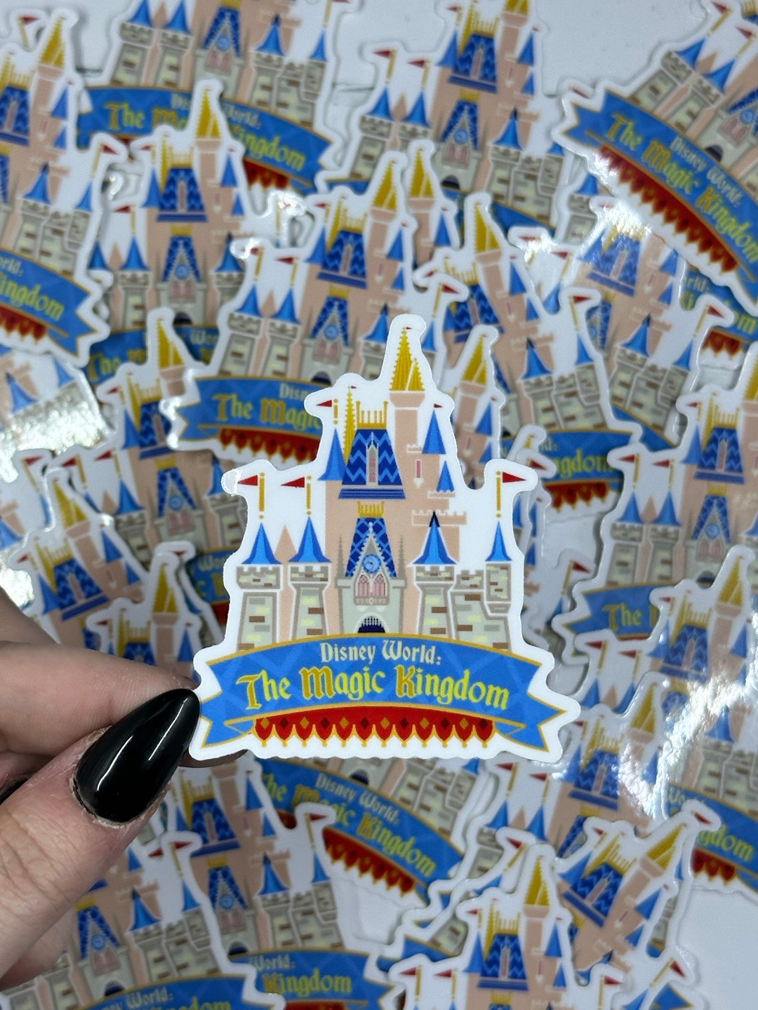 Vintage Disney World Magic Kingdom Sticker, Disney World, Disney ...