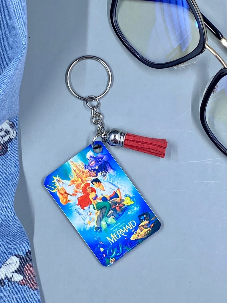 Classic Disney Little Mermaid Poster Keychain Little Mermaid | Etsy