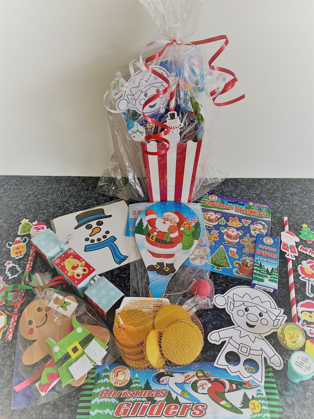 Childrens Filled Christmas Craft Activity Boxes, Kids Filled Xmas Eve ...