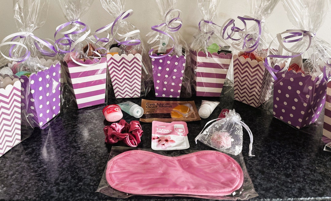 Pre-filled Girls Teens Purple Pamper Party Boxes, Girls Filled Birthday ...