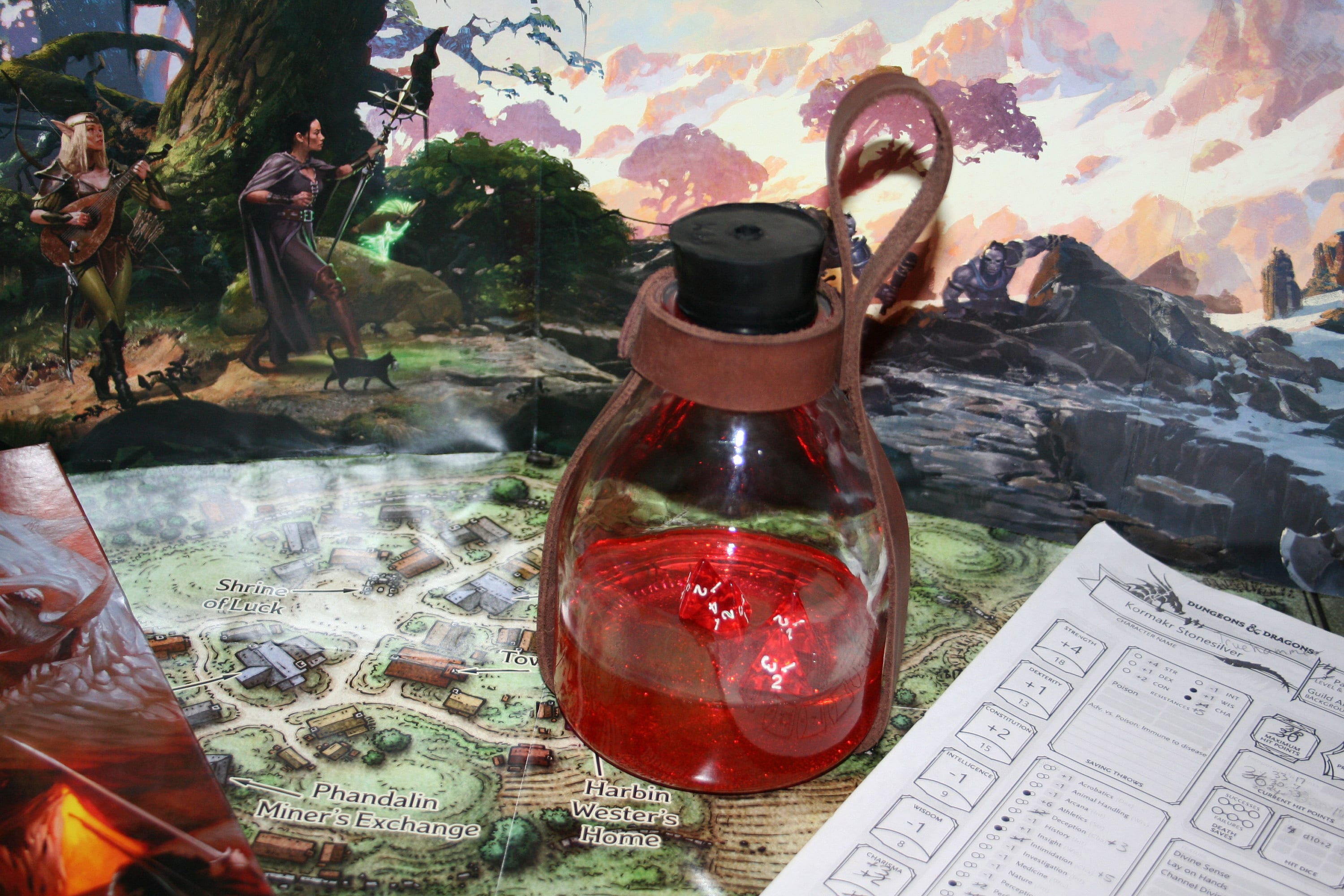 D&D Healing potion with dice Role Playing Accessory | Etsy
