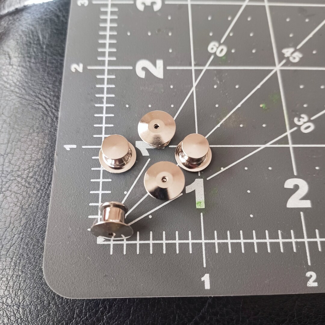 Locking Pin Backs Set of 5, Locking Pin Clasp, Metal Backing for Enamel ...