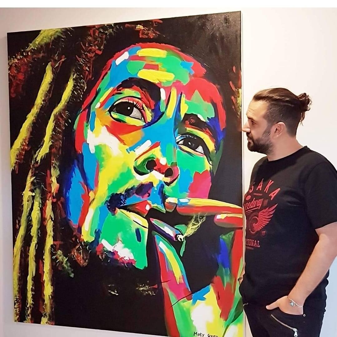 Bob Marley Portrait: Vibrant Colors, Reggae Music Art, Rasta Legend ...