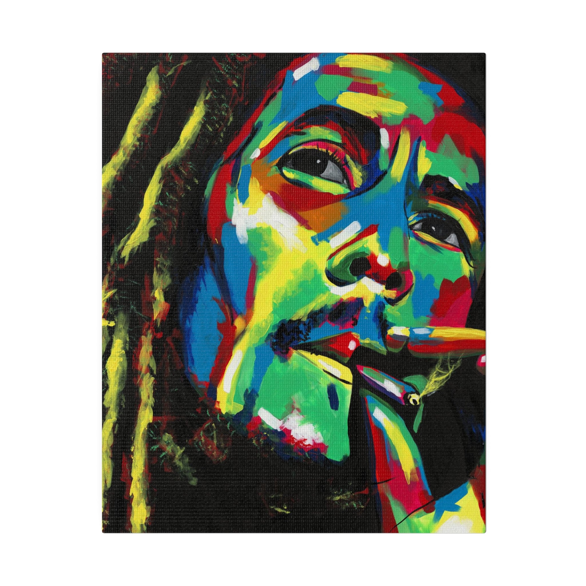 Bob Marley Portrait: Vibrant Colors, Reggae Music Art, Rasta Legend ...