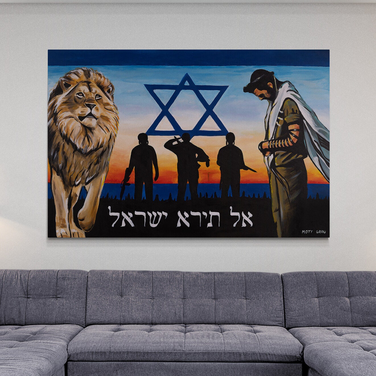 Lion of Judah, Israeli Soldiers, Canvas Print Jewish Art, Zionism ...