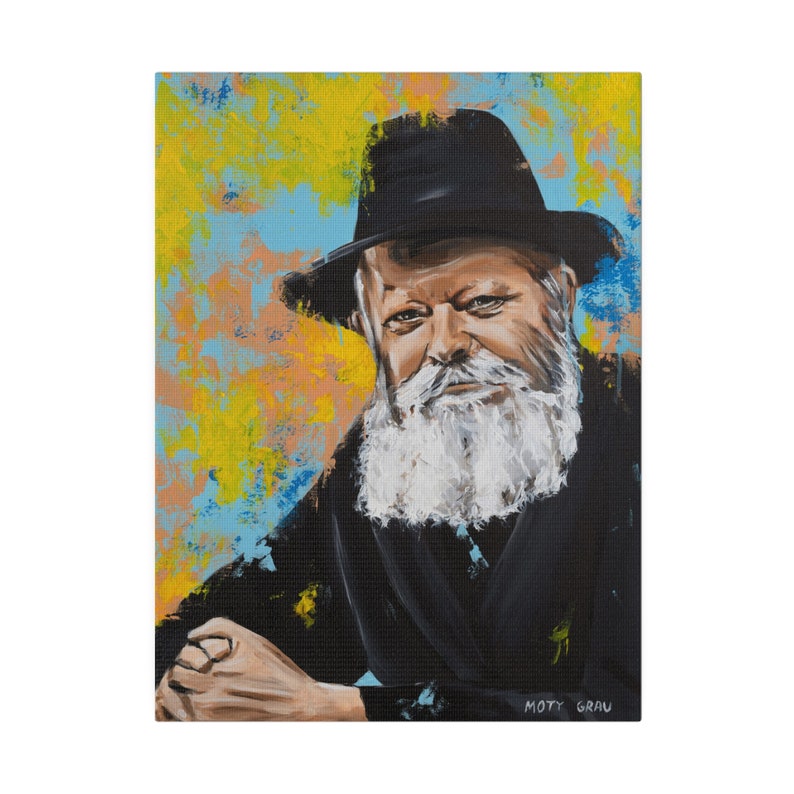 Lubavitcher Rebbe Canvas Print, Rabbi Menachem Mendel Schneerson ...
