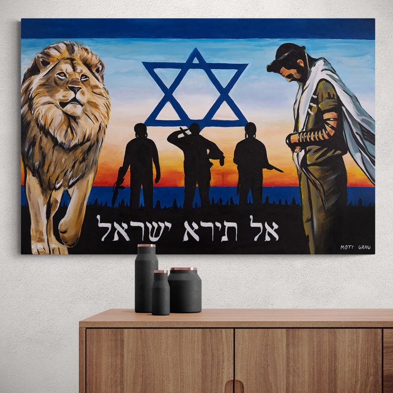 Lion of Judah, Israeli Soldiers, Canvas Print Jewish Art, Zionism ...