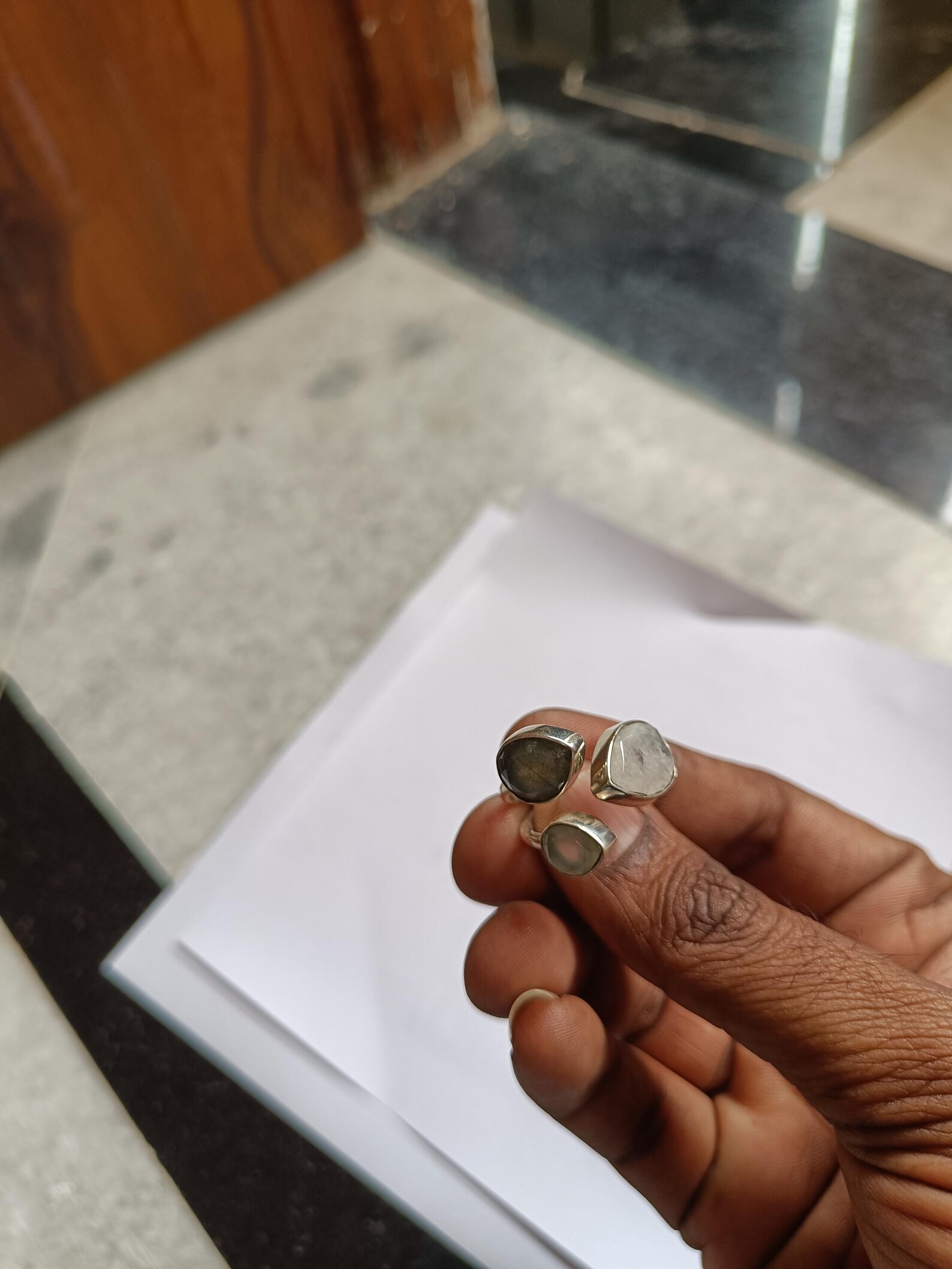Labradorite Moonstone Chalcedony Ring, 925 Sterling Silver Ring ...