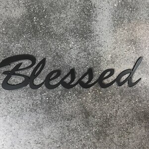 Blessed Metal Sign / Blessed Wall Art / Blessed Metal Script / - Etsy
