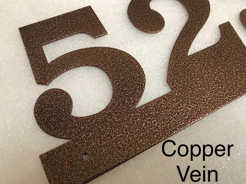 4 House Number Sign With Bottom Bar / Metal Address Sign / - Etsy