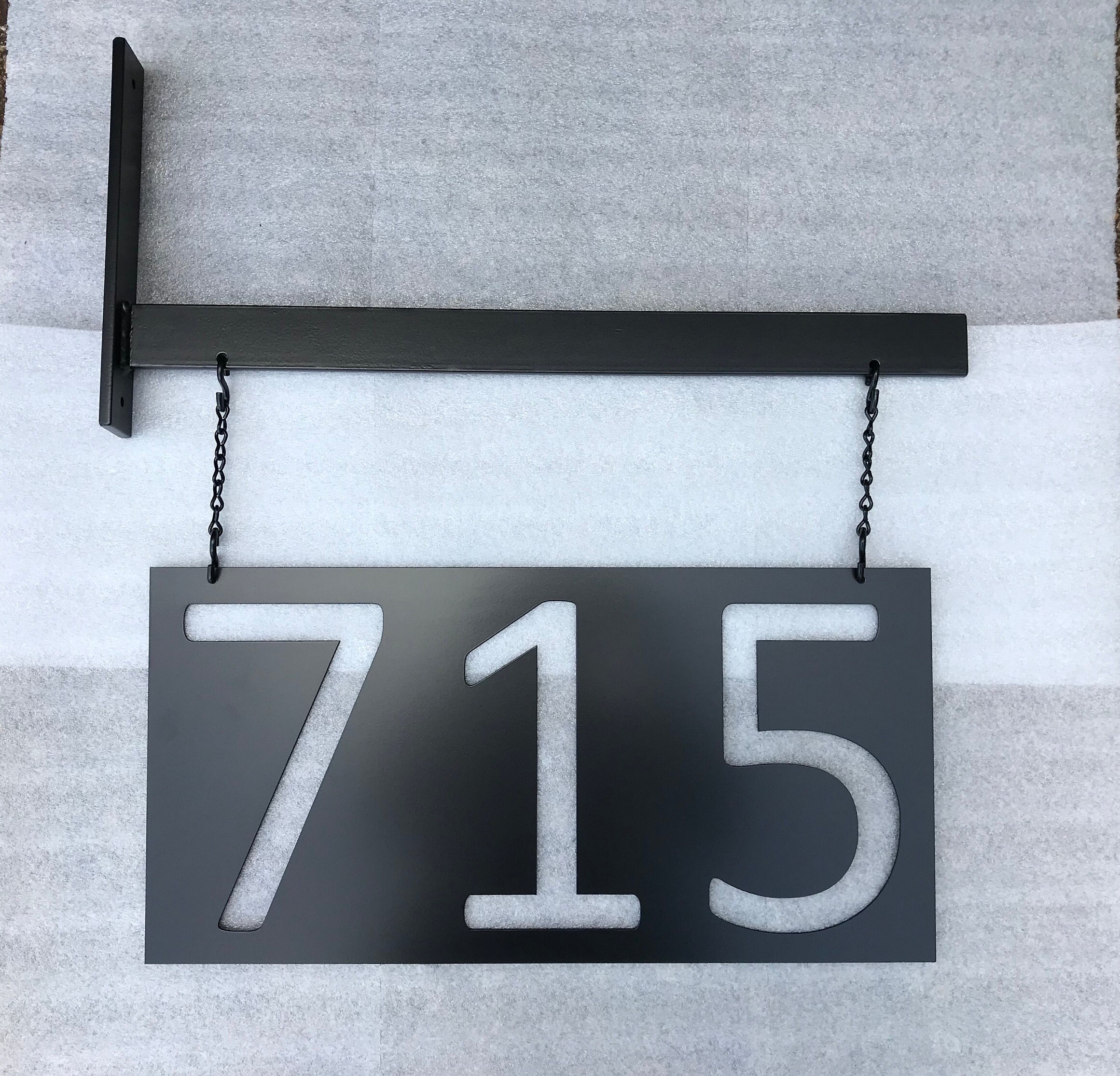 Large Hanging House Number With Heavy Duty Hanger / Commercial | Etsy