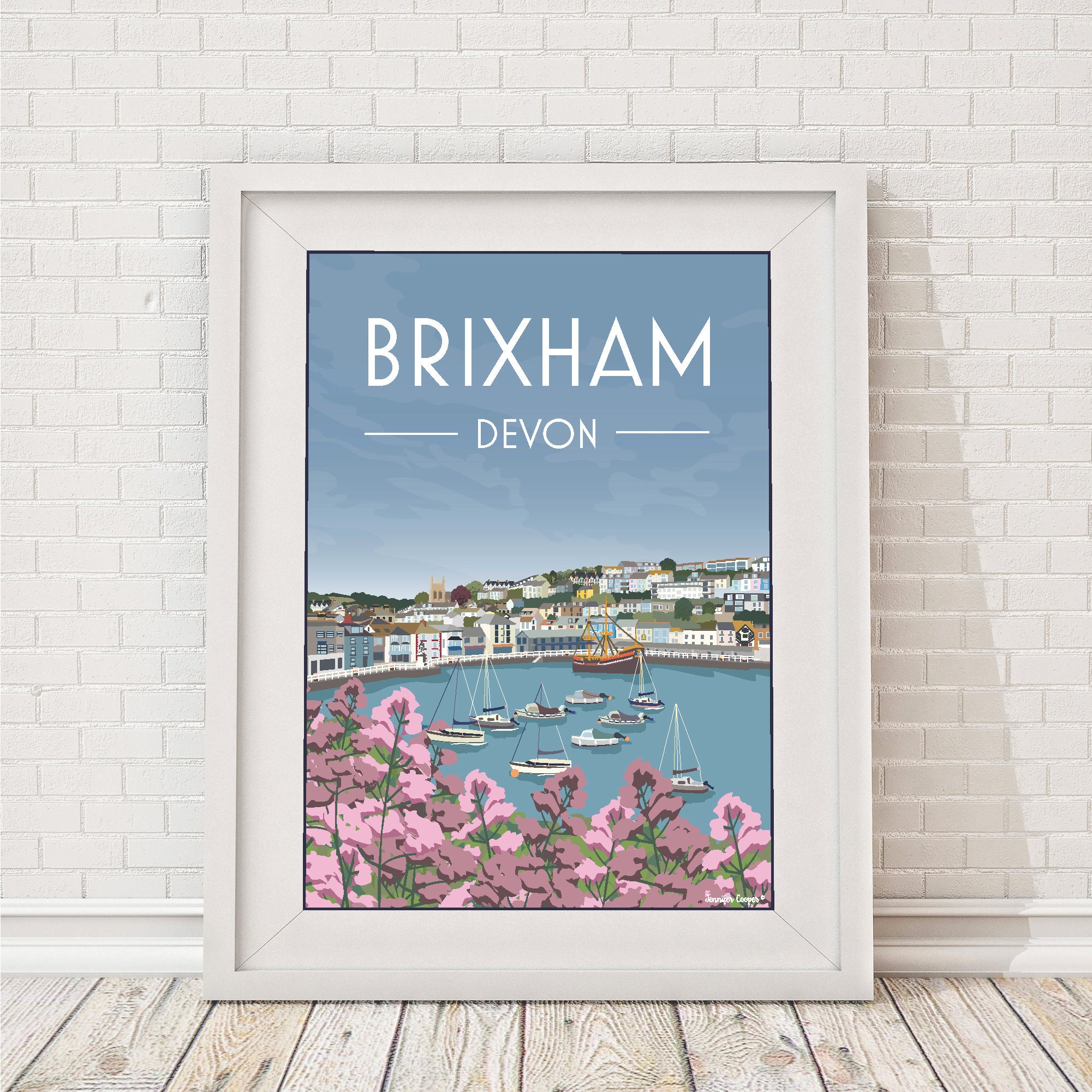 Brixham, Devon Vintage/art Deco Style Design Birthday/wedding Gift ...