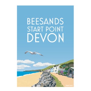 Beesands, Devon Vintage/art Deco Style Design Birthday/wedding Gift ...