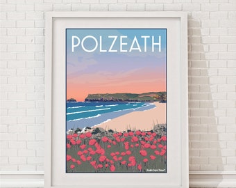 Polzeath Poster - Etsy
