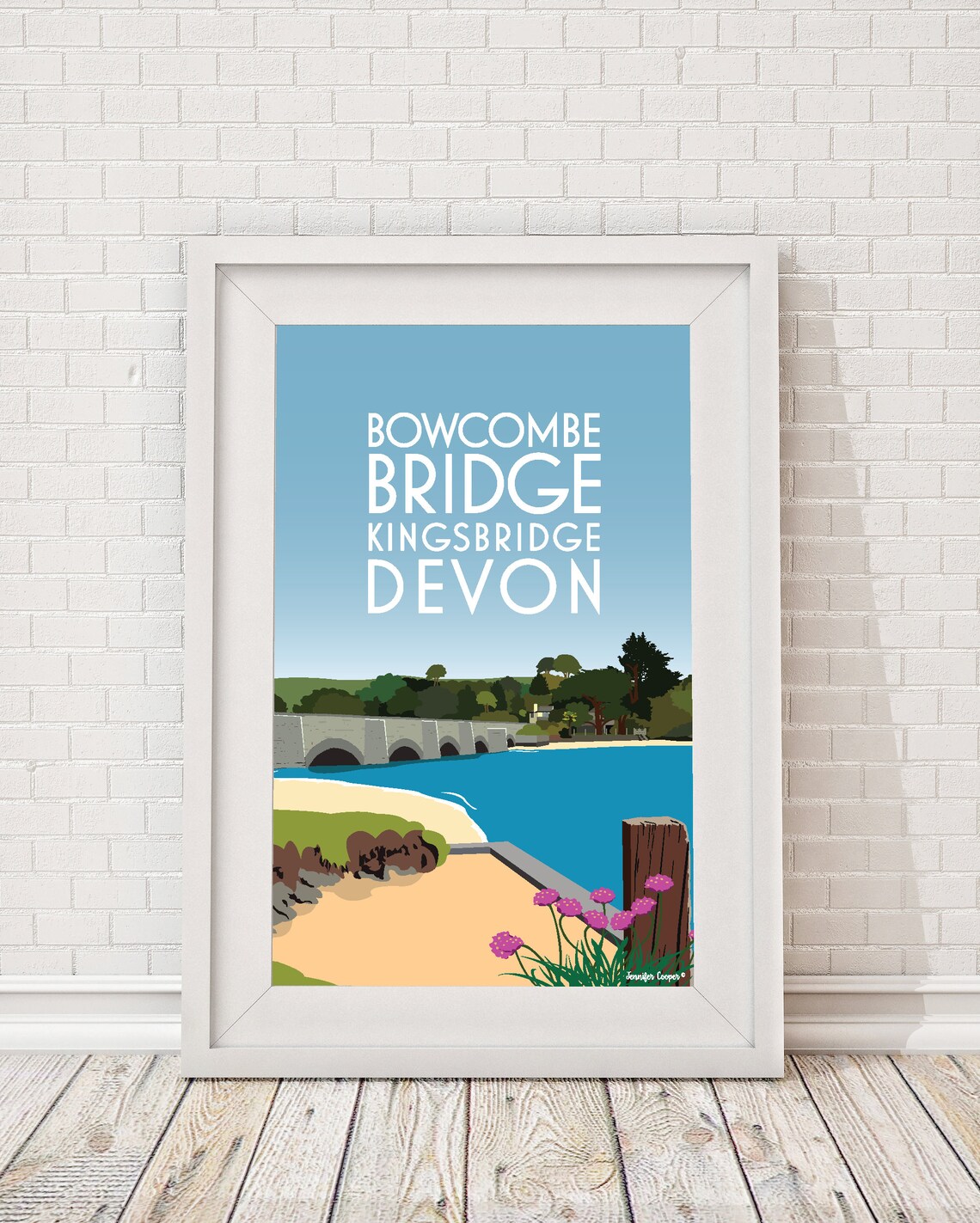 Bowcombe Bridge, Kingsbridge, Devon | Vintage/art Deco Design | Gift ...