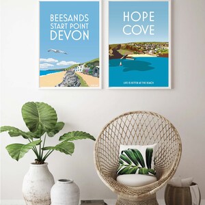 Beesands, Devon Vintage/art Deco Style Design Birthday/wedding Gift ...