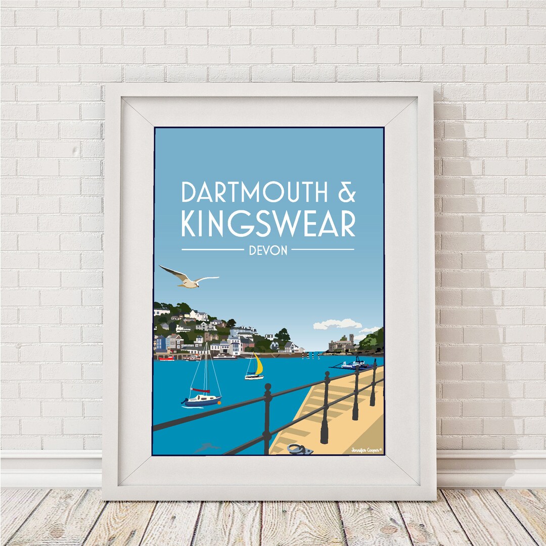 Dartmouth Castle & Kingswear Vintage/art Deco Devon Birthday/wedding ...