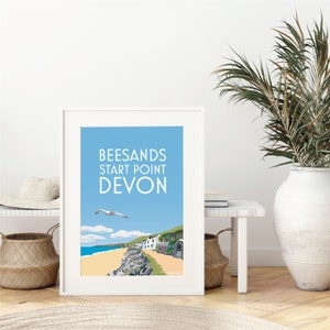 Beesands, Devon Vintage/art Deco Style Design Birthday/wedding Gift ...