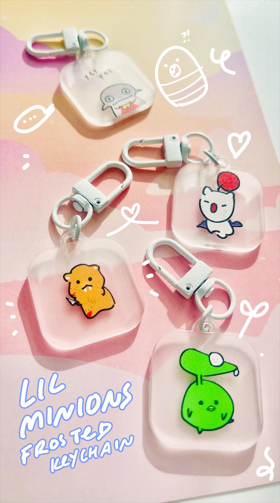 Ffxiv Lil Minion Frosted Keychains - Etsy