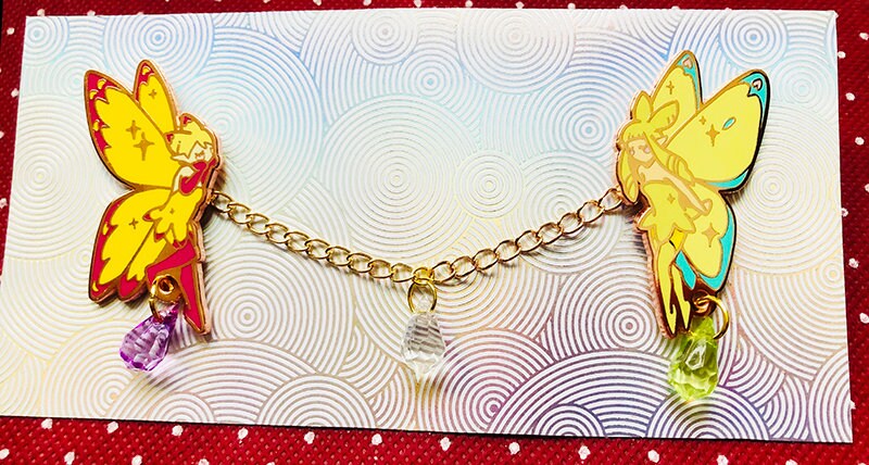 Ffxiv Scholar Selene & Eos Fairy Enamel Brooch - Etsy