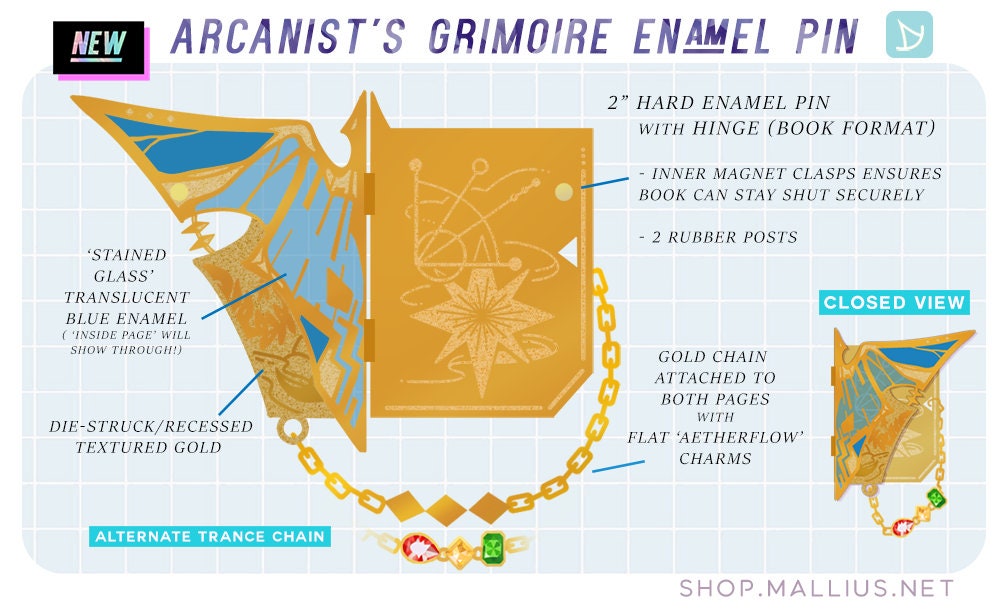 Ffxiv Summoner Book Enamel - Etsy