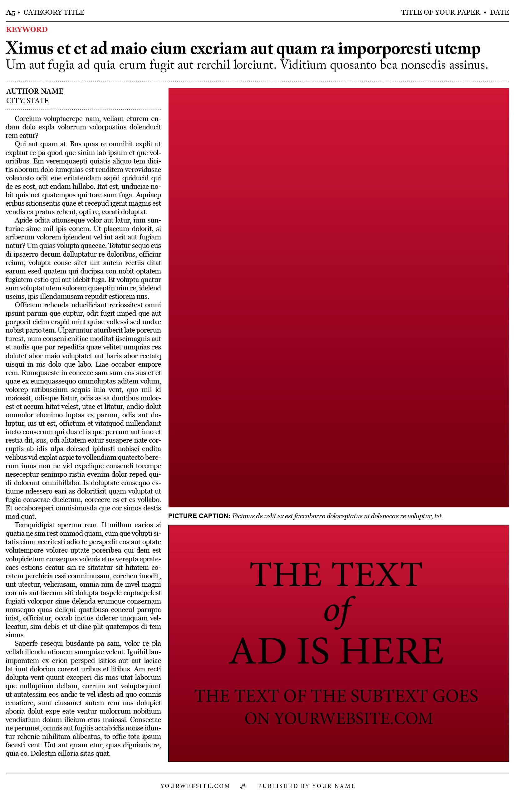 Vintage Newspaper Template for Adobe Indesign - 10 Pages - 11.25x17.25 ...