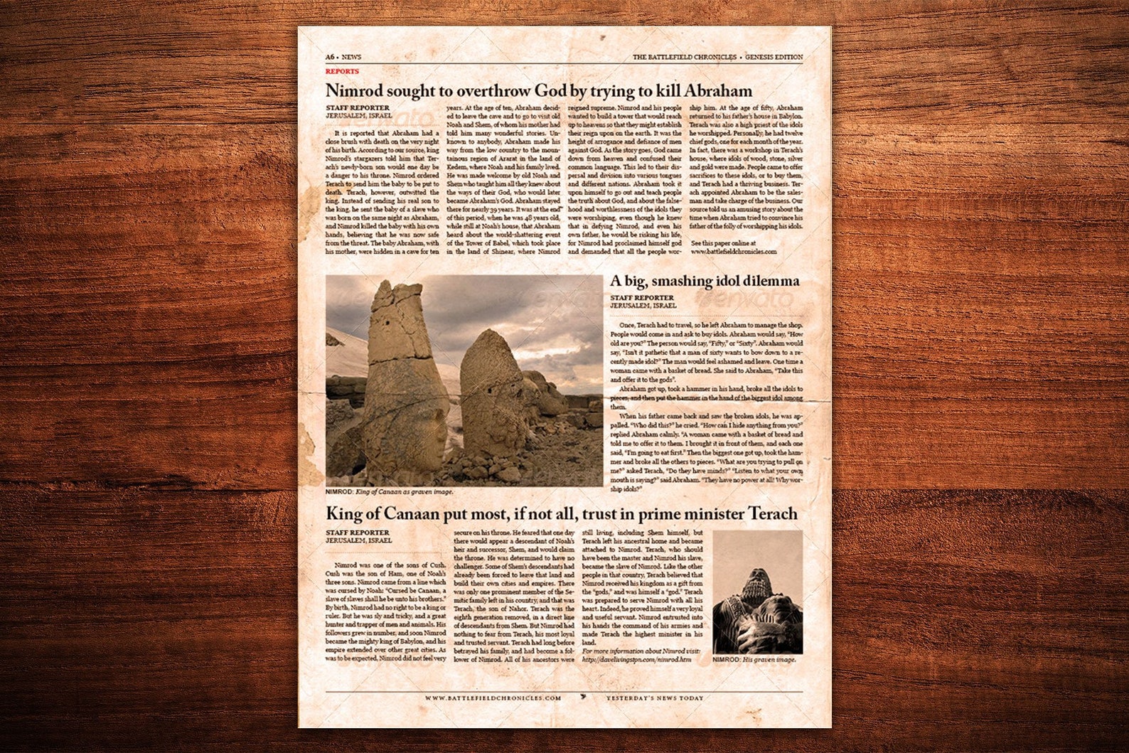 Vintage Newspaper Template for Adobe Indesign - Etsy