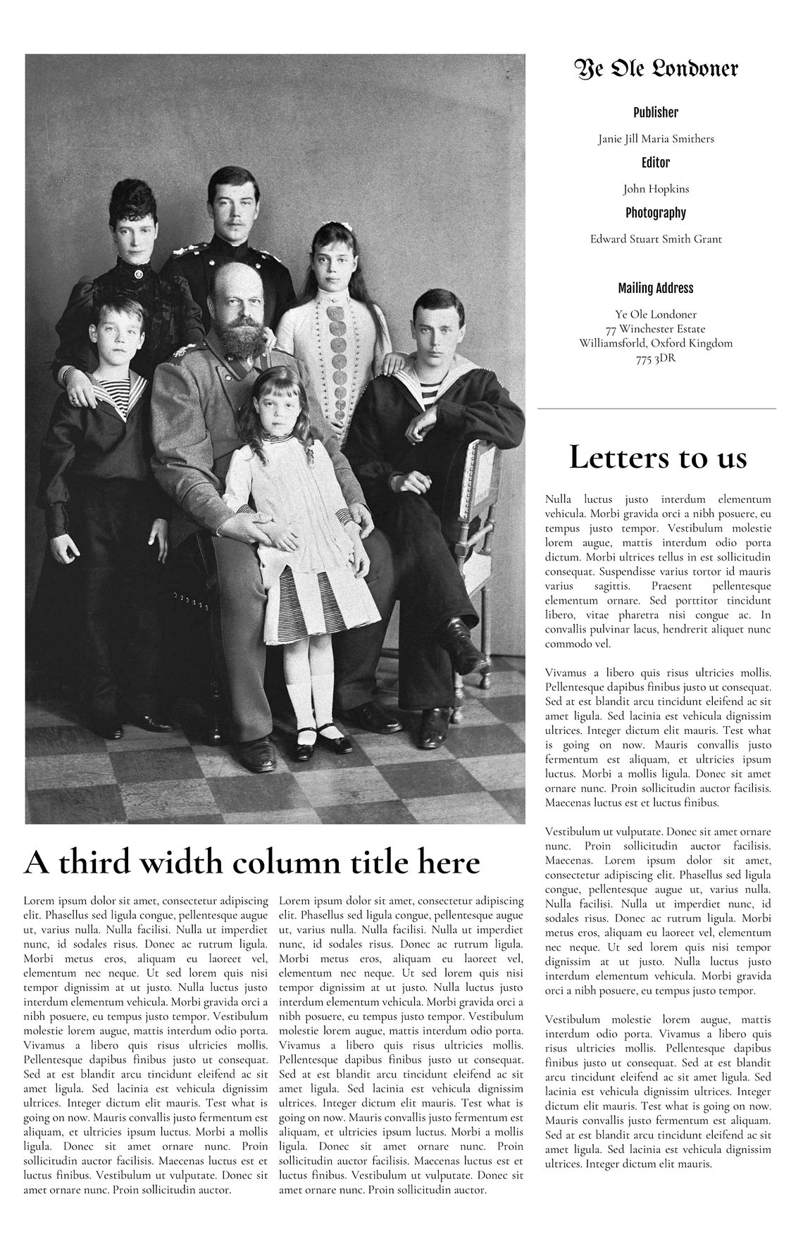 1920s Vintage Newspaper Template for Google Docs 4 Pages 11x17 Inches ...