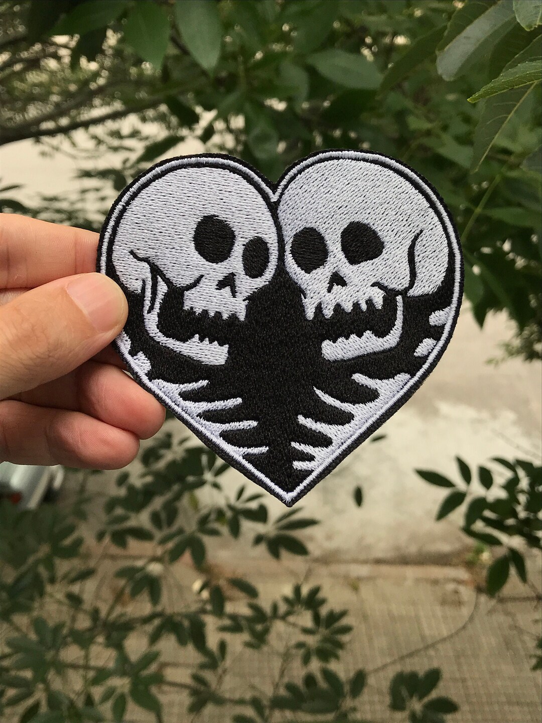 Skeleton Love Embroidered Patch - Etsy