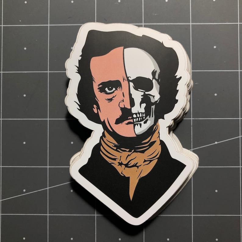 Edgar Allan Poe Stickers Vinyl Stickers Laptop Stickers - Etsy